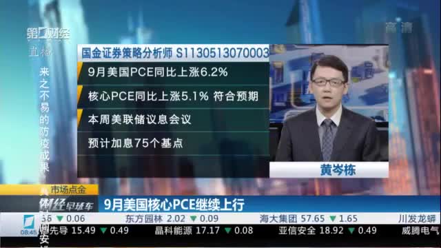 9月美国核心PCE继续上行｜市场点金